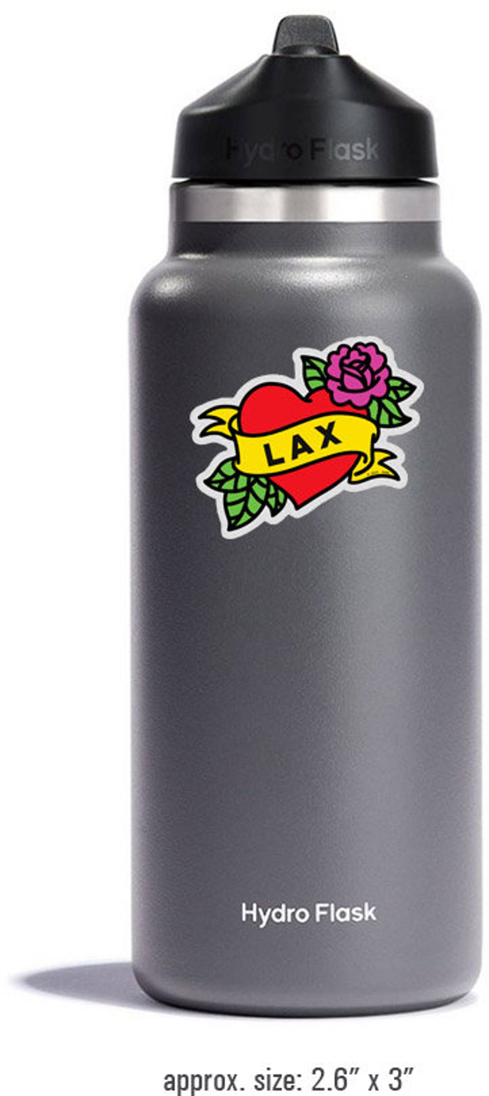 Sticker Lacrosse LAX Tattoo Old School Heart - Custom Die Cut Vinyl ...