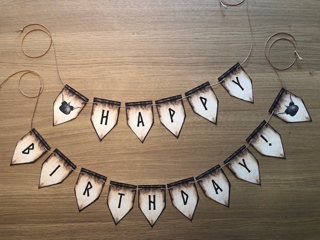 Mini - Happy Birthday Banner: Minimal, Clean, Black and White Design ...