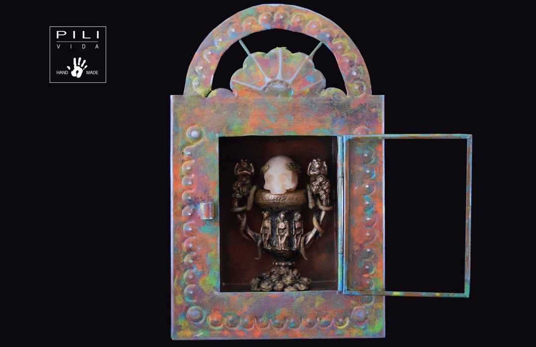Nicho. "i Julius". Skull, Skeleton. Wedding. Mexican. Unique Gift. Art ...