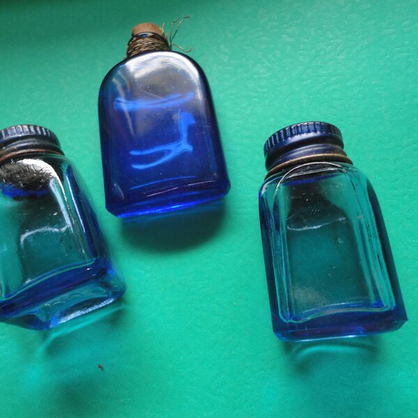 Small Blue Bottles - Etsy