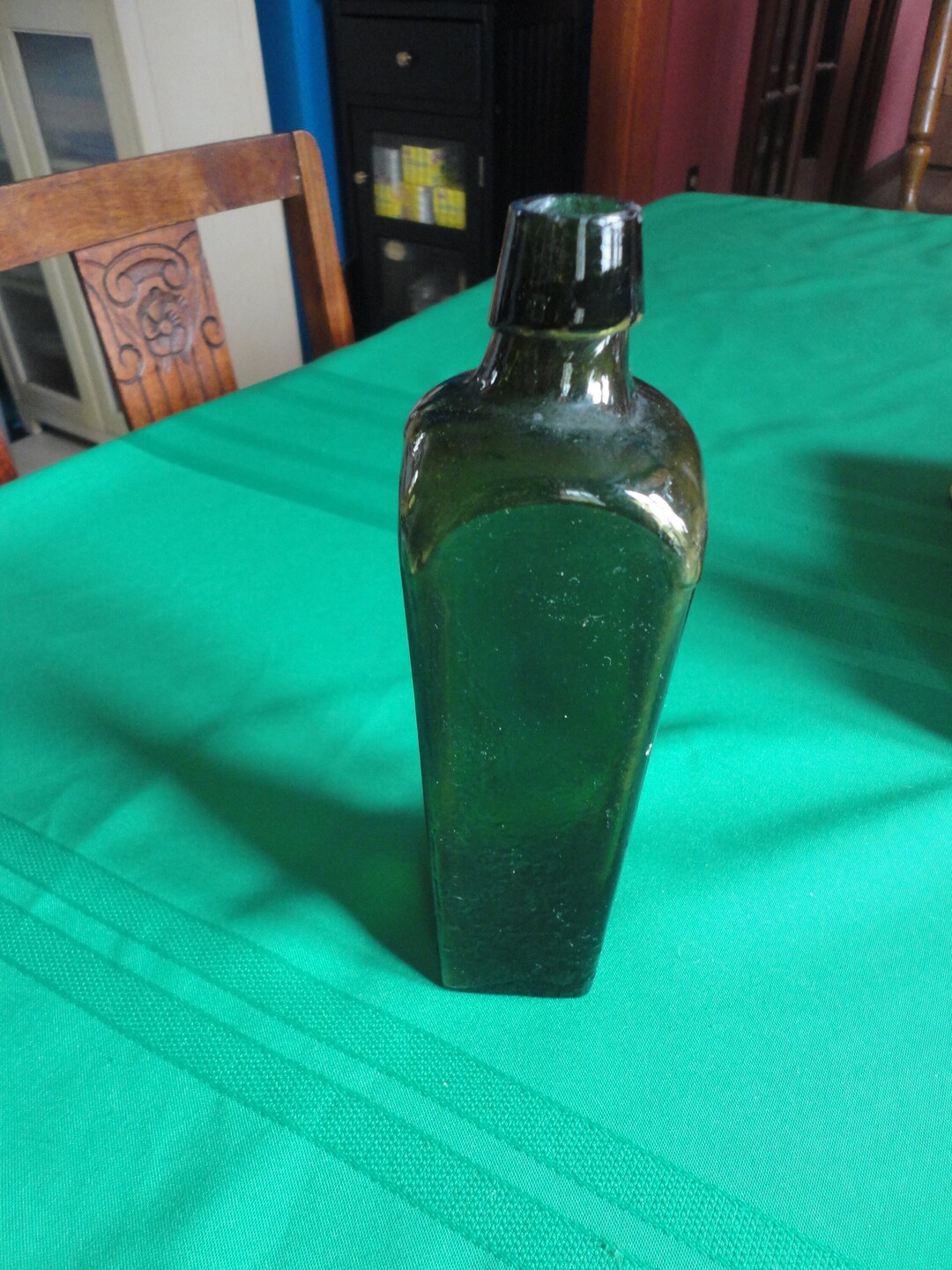 Antique Olive Green Coffin Bottle - Etsy