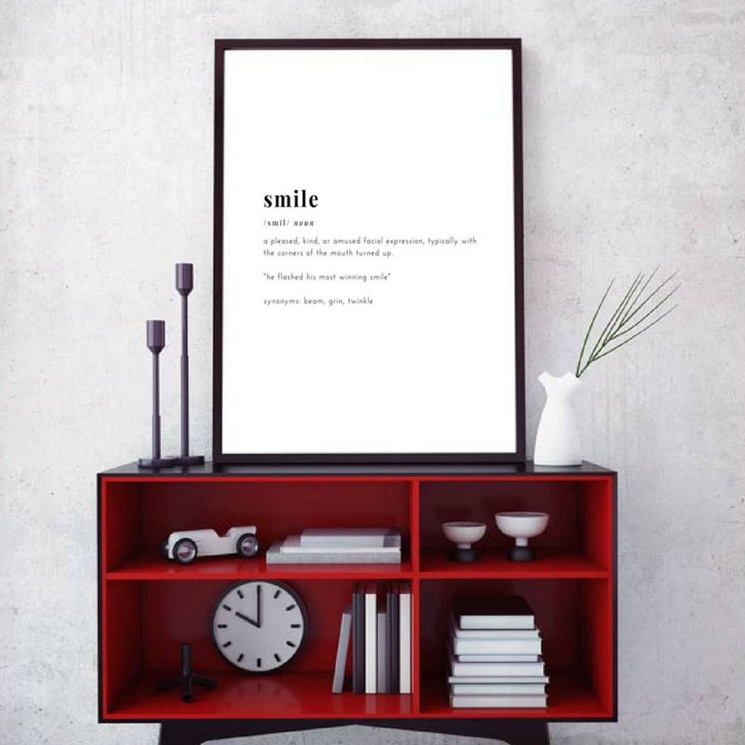 Smile Definition Print Digital Download Funny Definition Printable ...