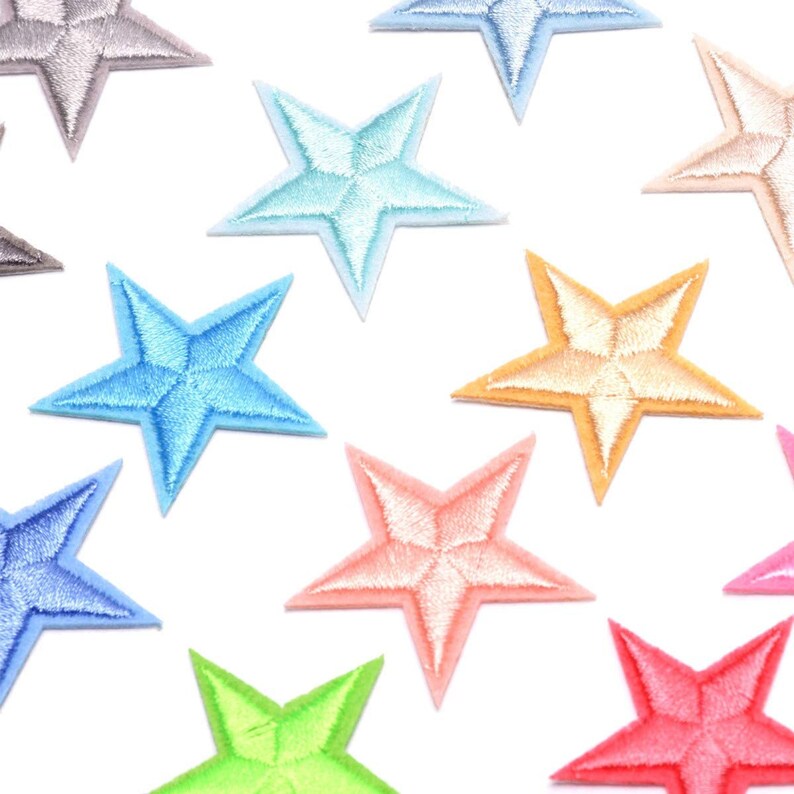 Iron on Star Patch Pack Stars Patch Embroidered Star Patch - Etsy