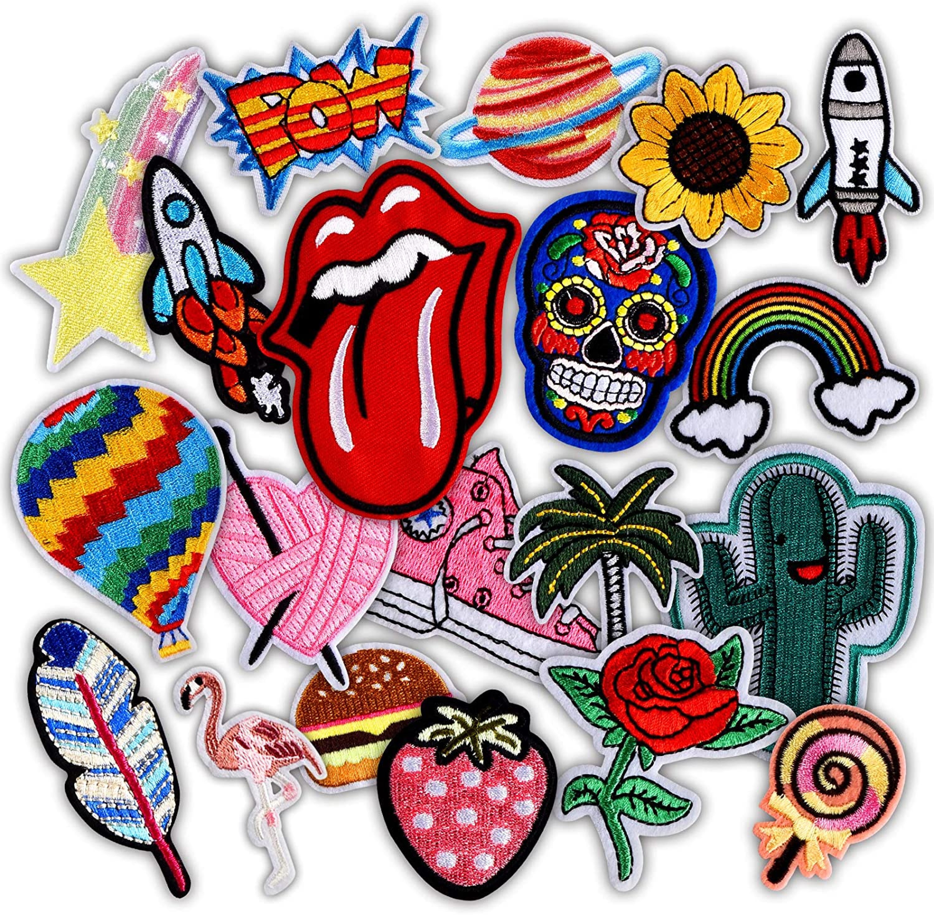 Bulk Iron on Patches: Suprise Bundle of Assorted Embroidered Iron-on ...