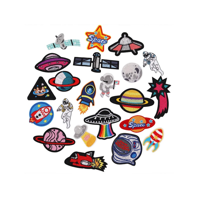 20 Assorted Space Patches Astronaut Patches Planet Patch - Etsy