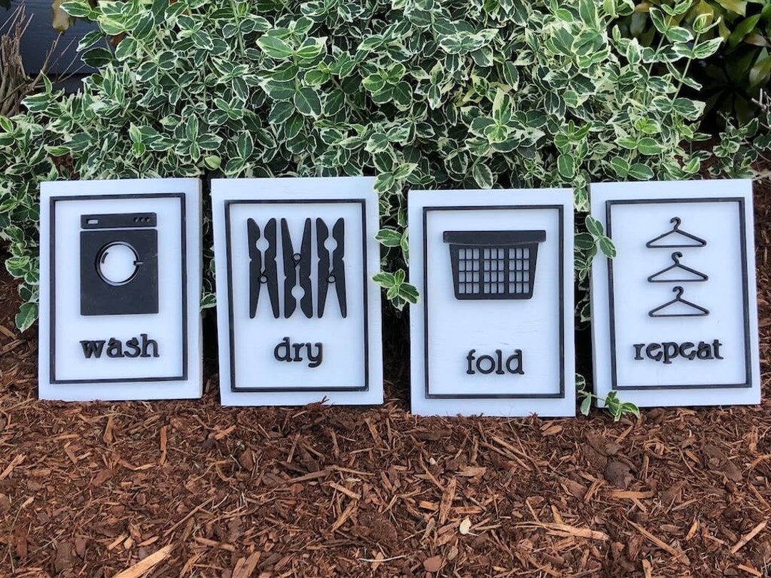 Wash Dry Fold Repeat, Laundry Room Sign, - Etsy