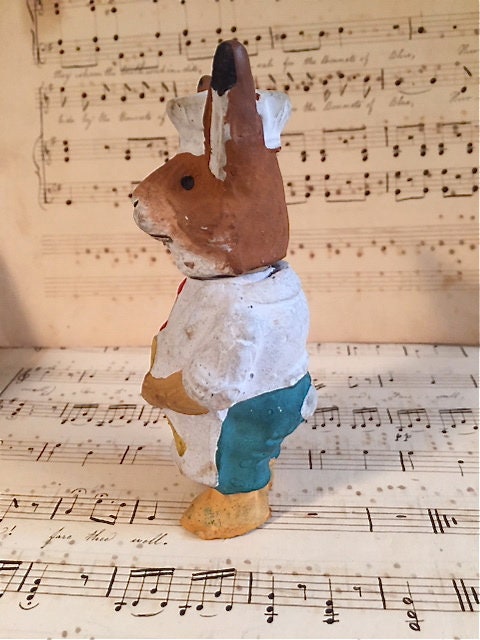 Antique Rabbit Candy Container - Chef - Etsy