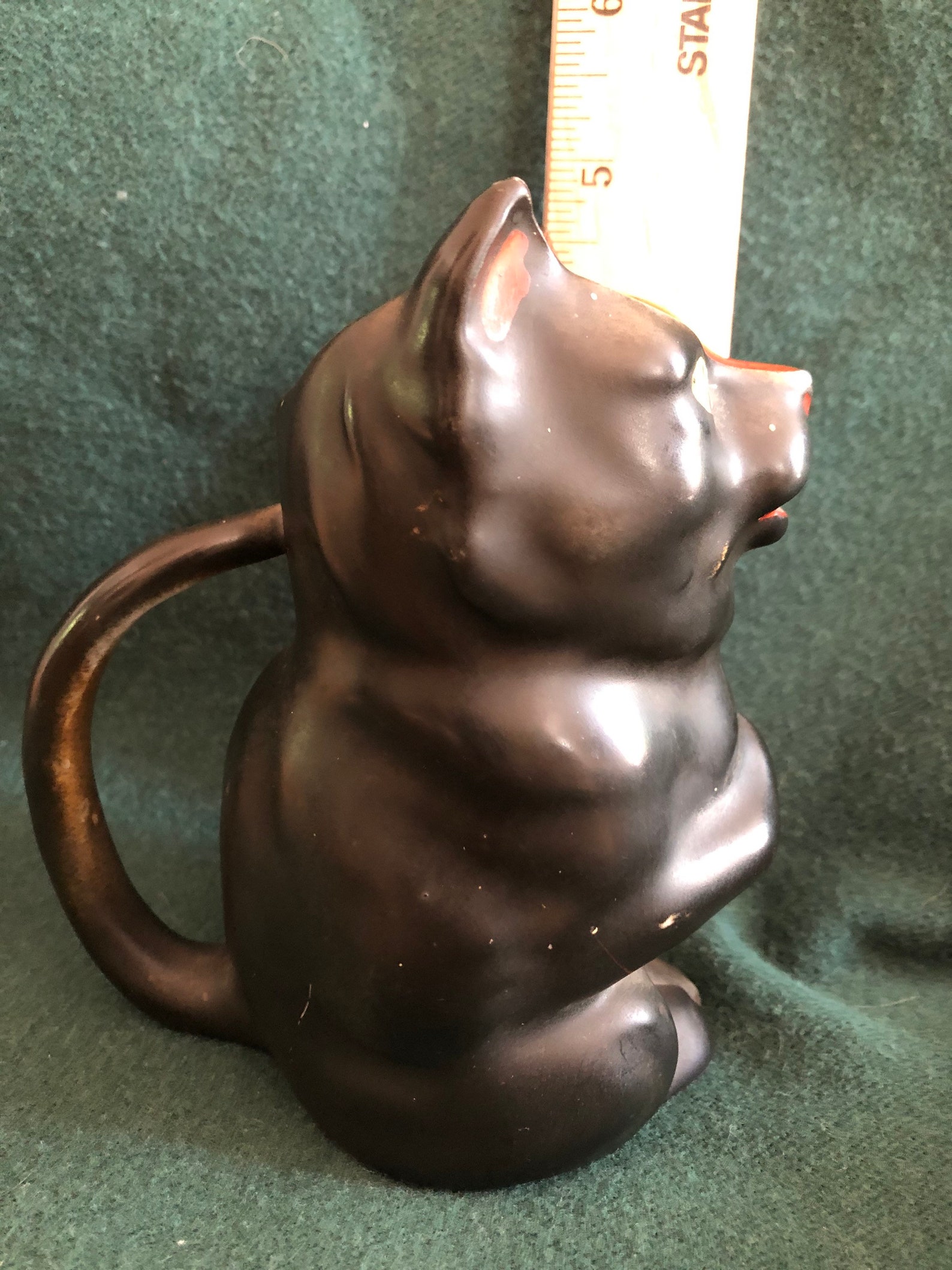 Vintage Ceramic Black Cat Creamer - Etsy