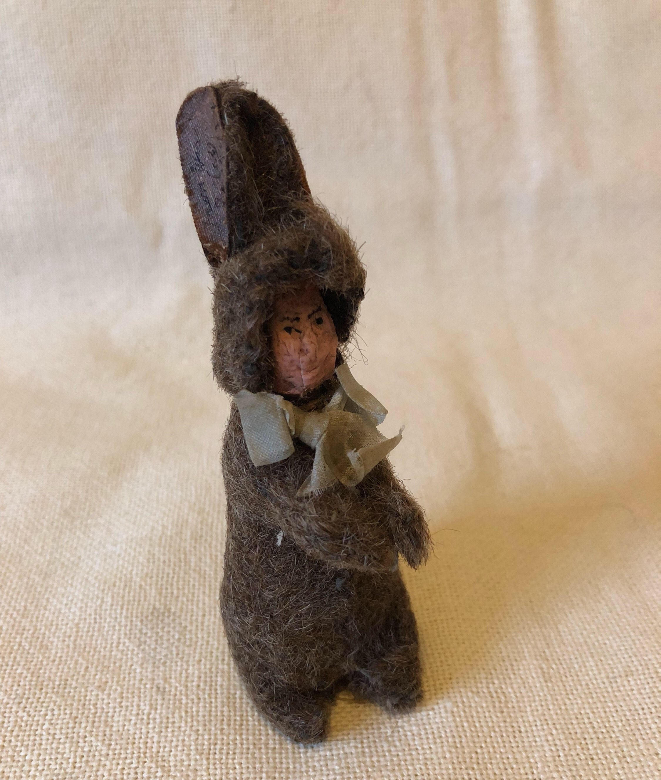 Antique Wax Baby in a Rabbit Suit Figure - Etsy