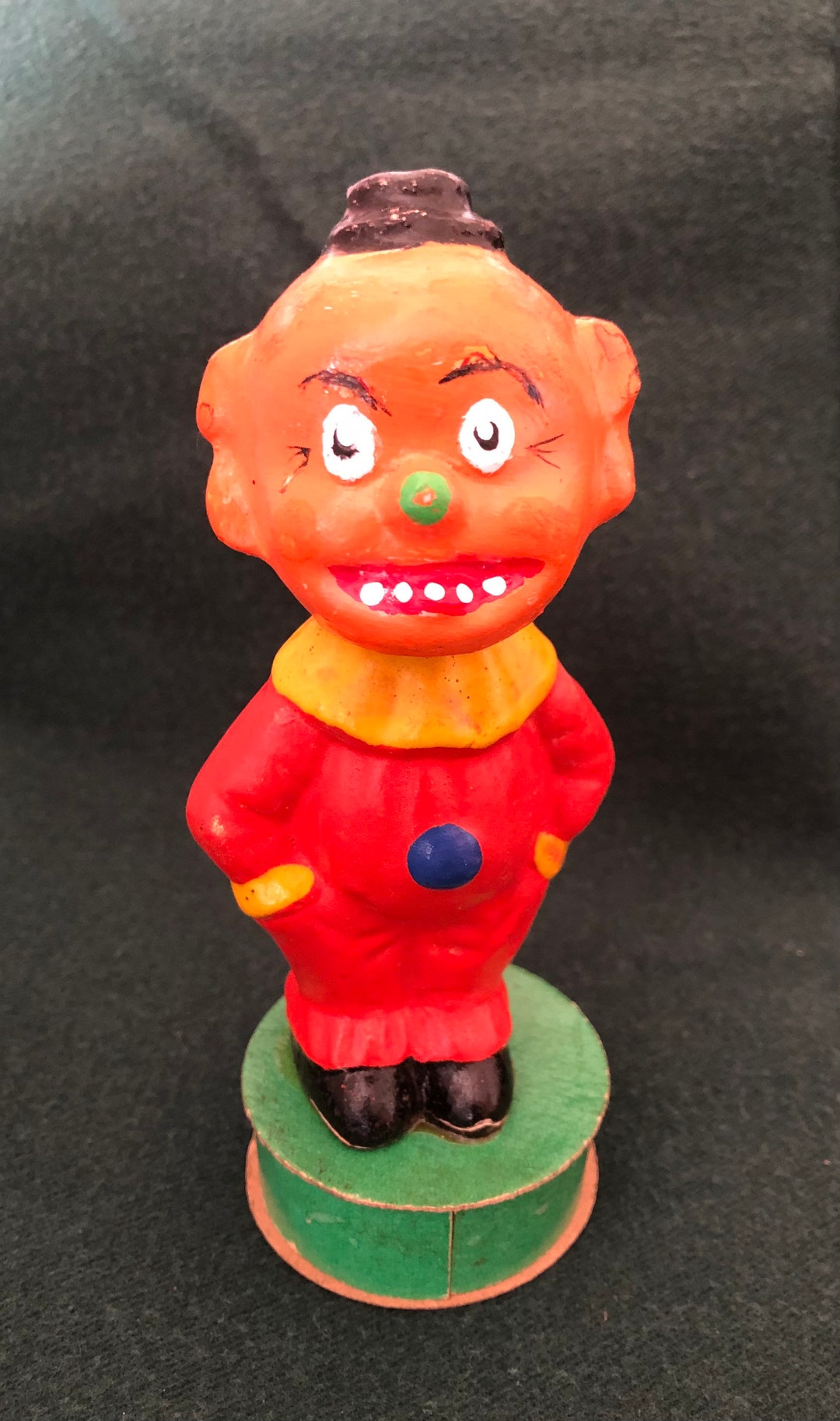 Antique Halloween Nodder Clown Character Candy Container - Etsy