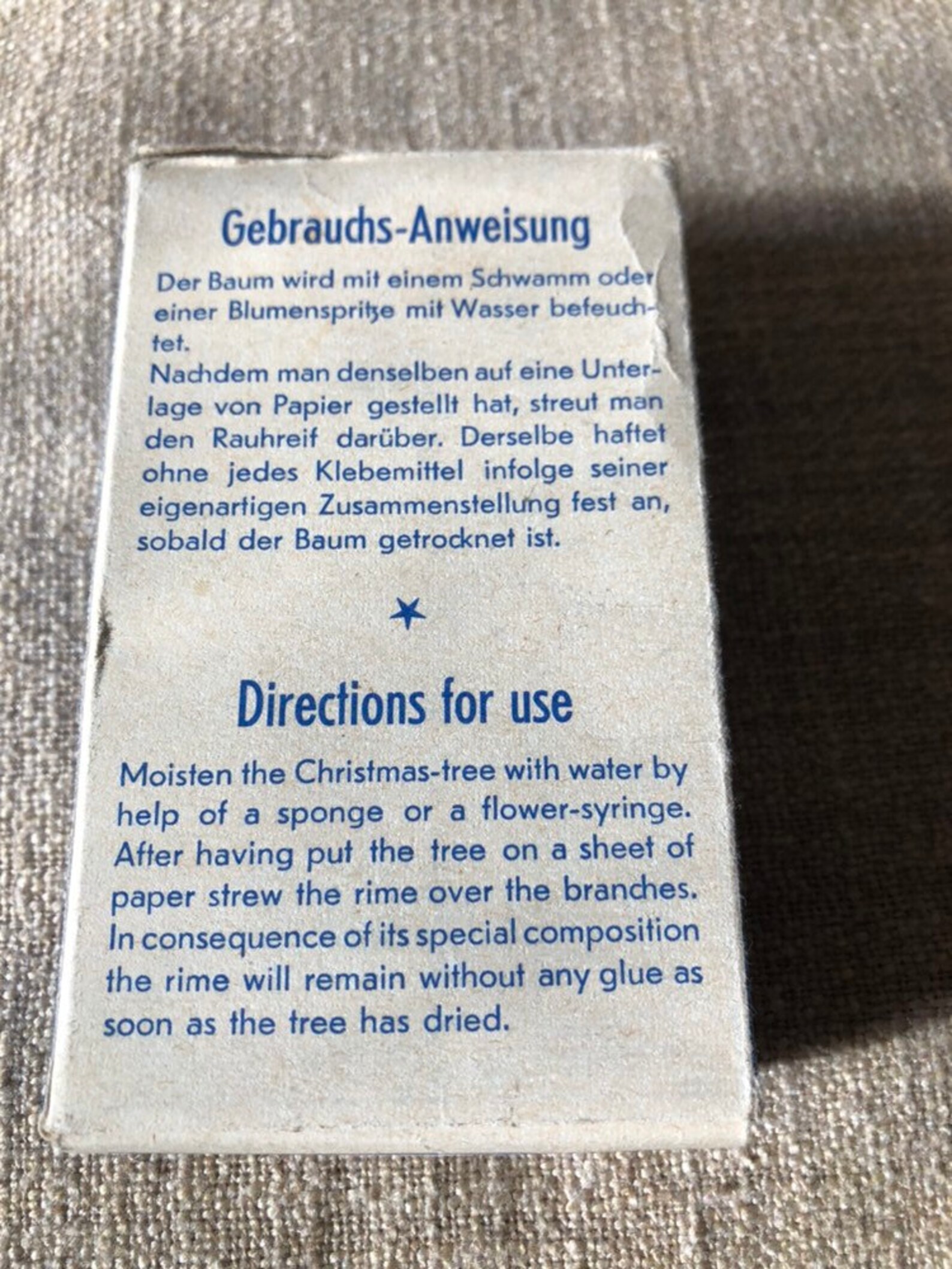 Antique Box of snow for Chritmas Tree - Etsy