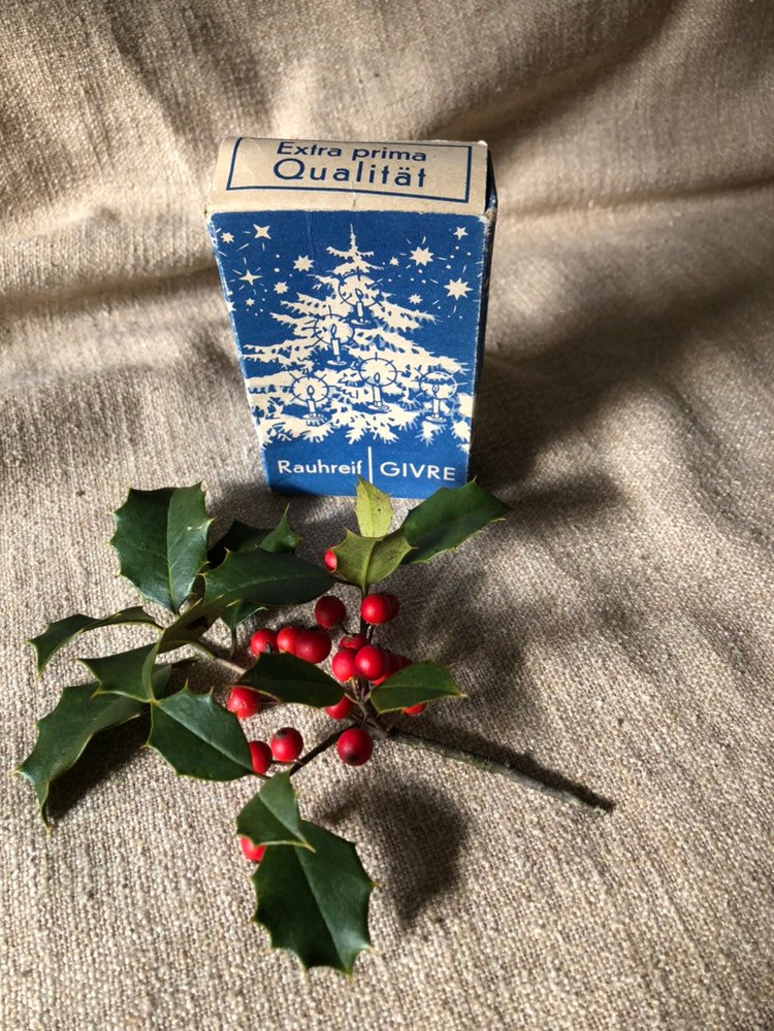 Antique Box of "snow" for Chritmas Tree - Etsy