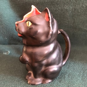 Vintage Ceramic Black Cat Creamer - Etsy