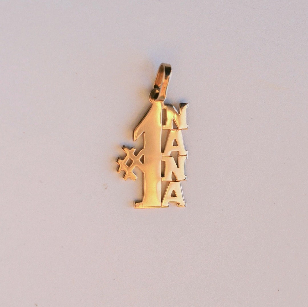 Number 1 Nana Gold Charm, Vintage Grandmother Charm, NANA Pendant ...