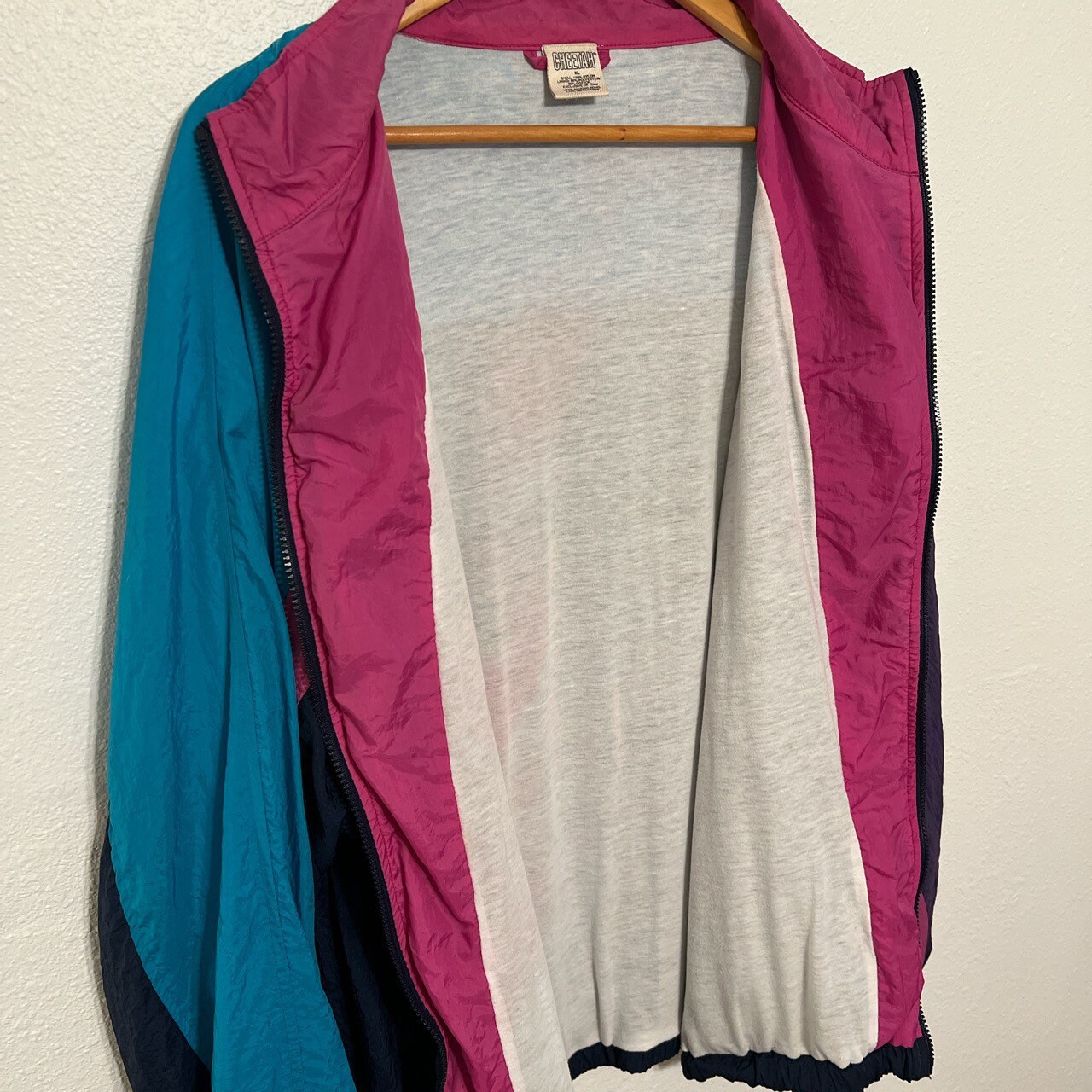 Vintage 80s Colorblock Windbreaker XL - Etsy