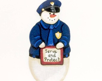 Police Snowman Flag - Etsy
