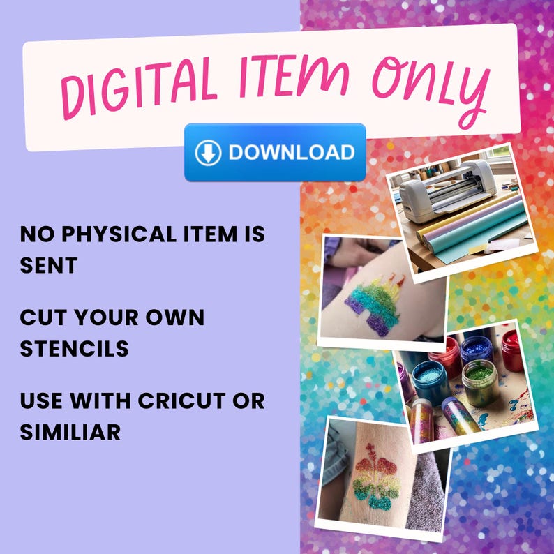 Spaceman Glitter Tattoo Stencil SVG/PNG (digital Download) - Etsy