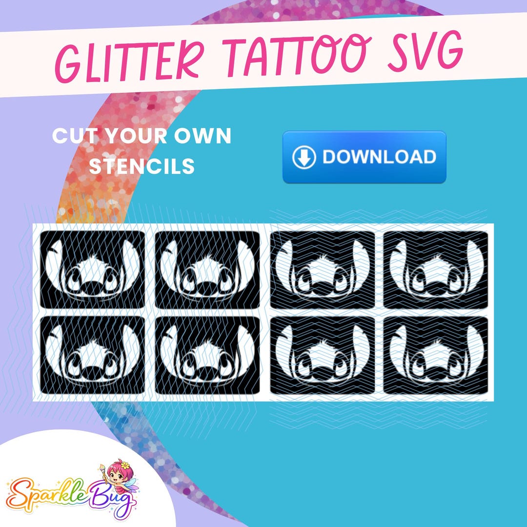 Alien Glitter Tattoo Stencil SVG, PNG (digital Download) - Etsy