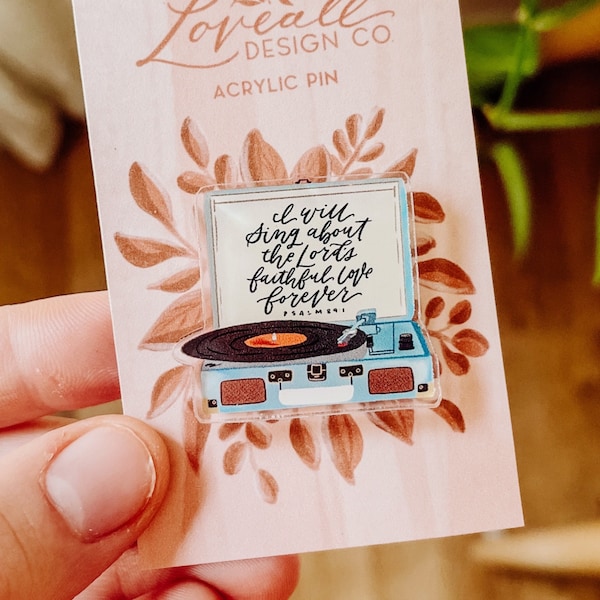 Record Player Pin - Etsy