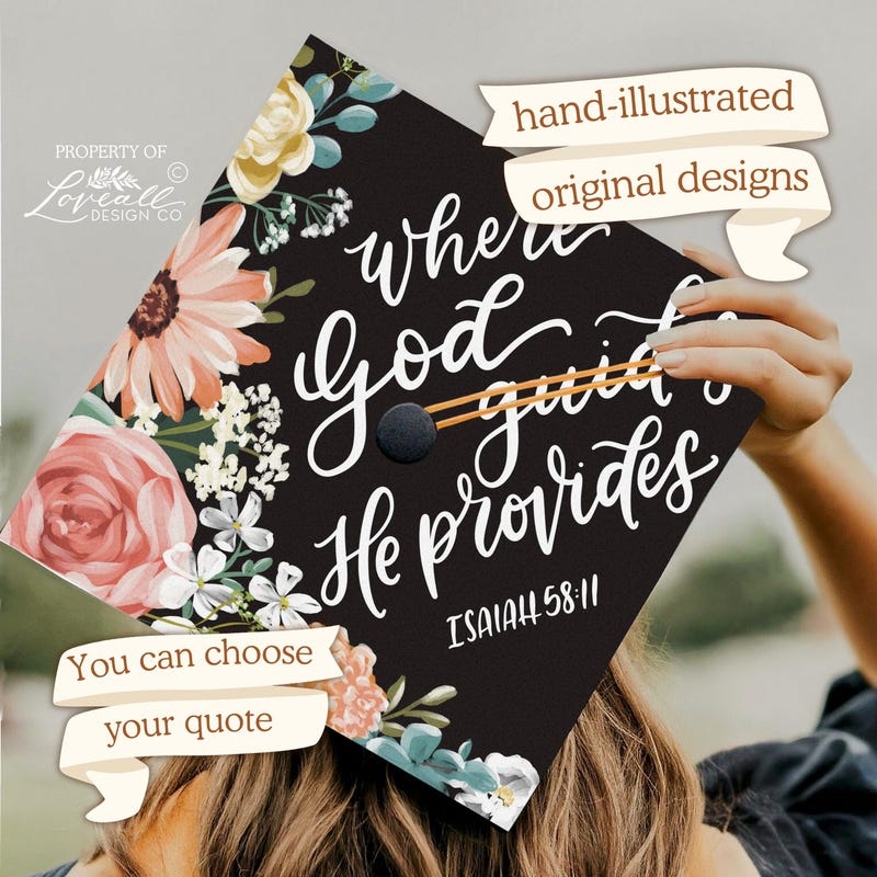 Bible Verse Grad Cap - Etsy