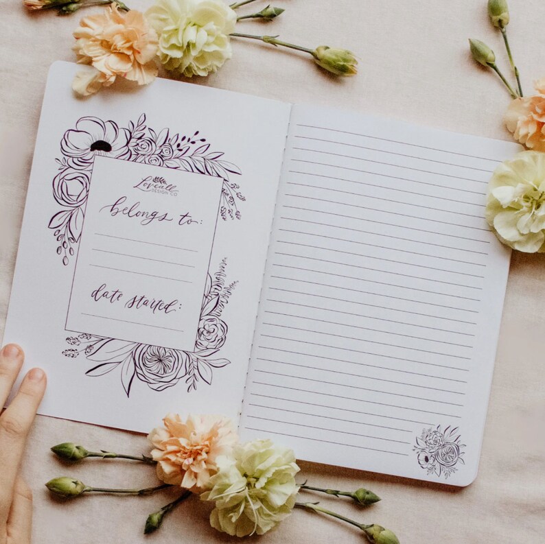 Christian Notebook Collection, Floral Wreath, Notebook, Journal, Notes ...