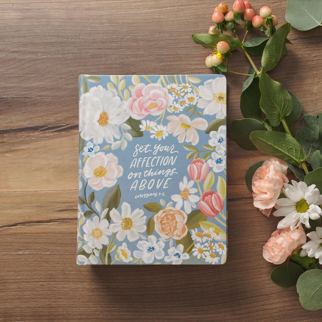 KJV Note-taking Bible Flora Theme Faux Leather Hard Cover | Hand ...