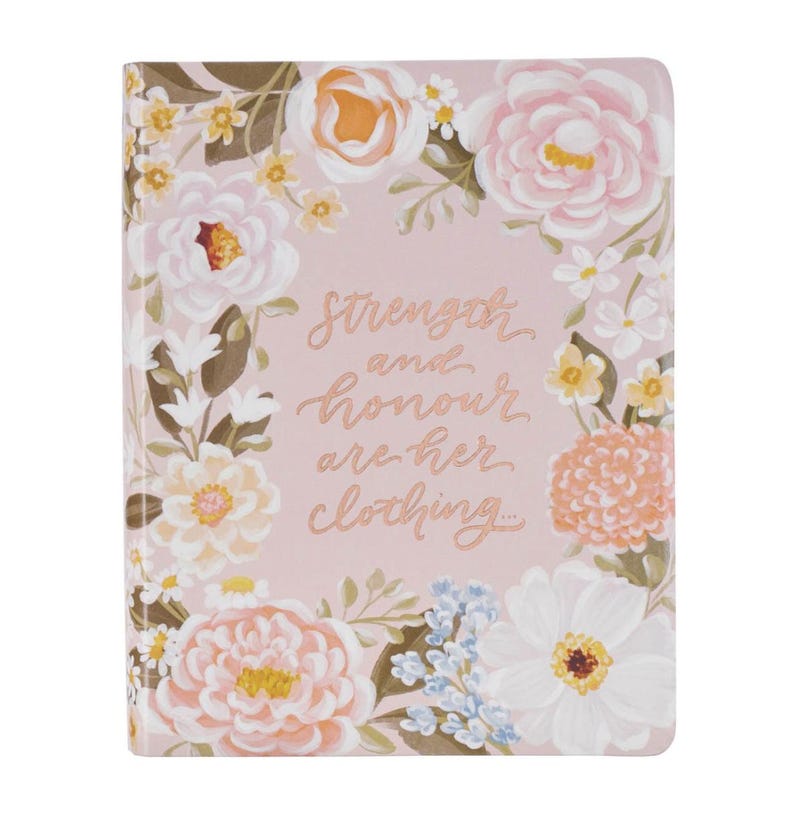 KJV Note-taking Bible Margo Theme Faux Leather | Proverbs 31, Rose Gold ...