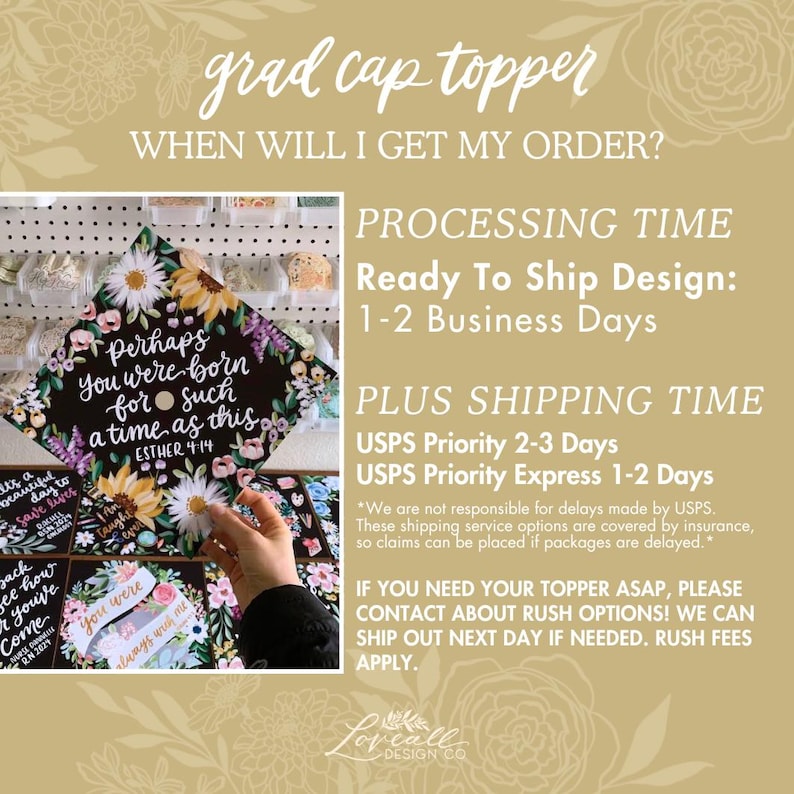 Ready to Ship Custom Graduation Cap Topper, My Story His Glory, Hand ...