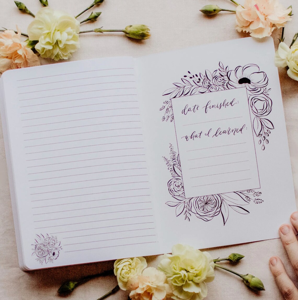 God Is Within Her Notebook Psalm 46:5Floral Wreath | Etsy