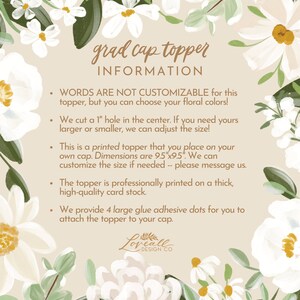 My Story His Glory Graduation Cap Topper, Cassandra Floral Design Grad ...