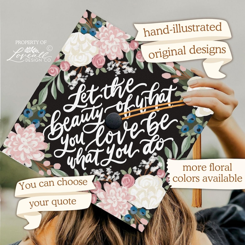 Floral Grad Cap - Etsy