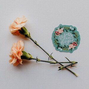 Rejoice in Hope Floral Sticker, Faith Based Sticker, Hand-lettered ...