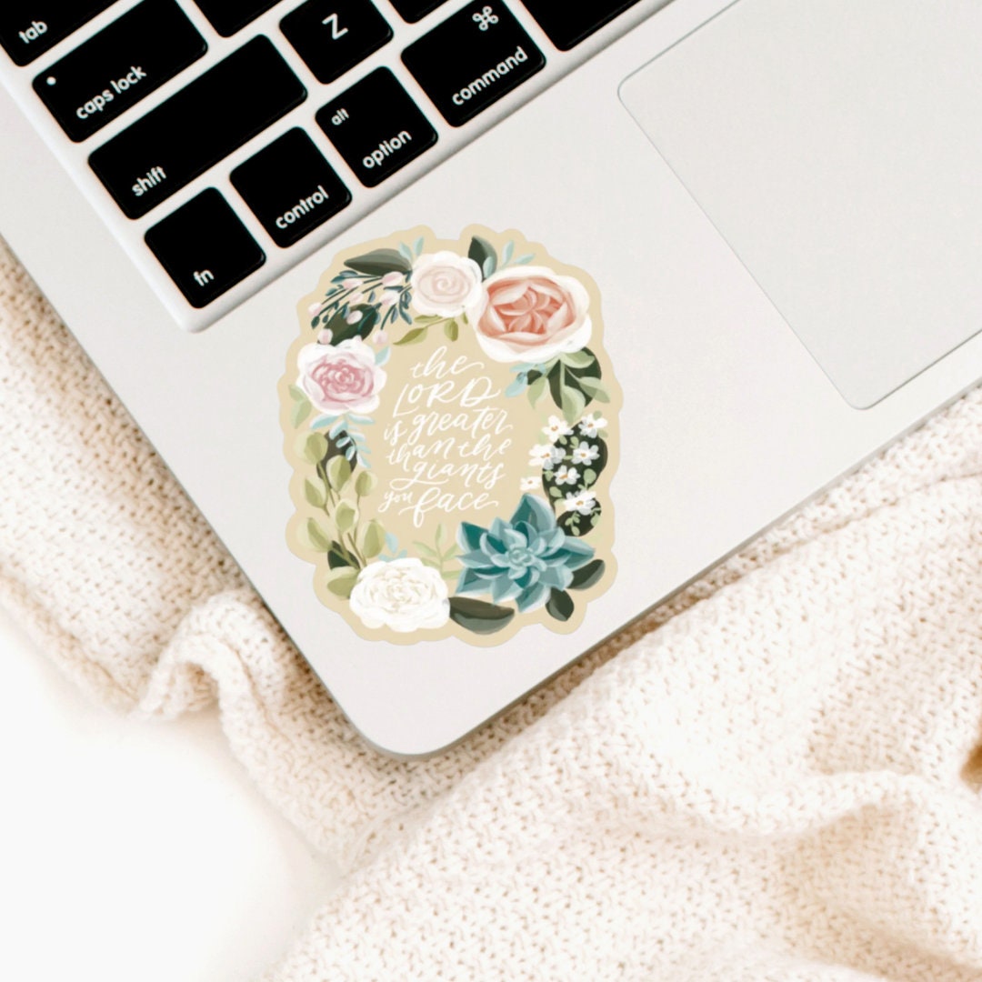 The Lord is Greater Than the Giants You Face Sticker, Hand-lettered ...