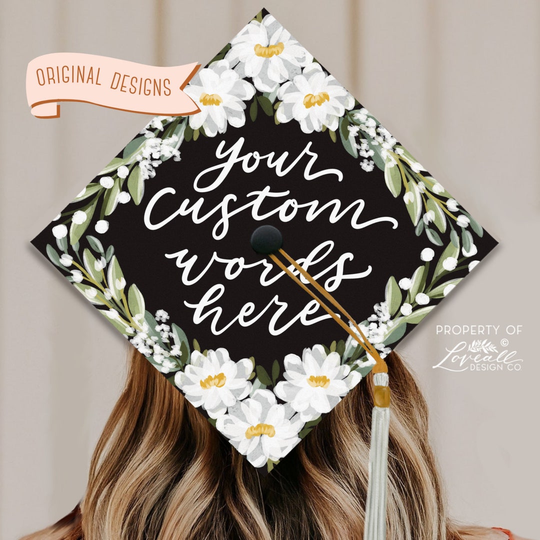 Custom Blanca Theme Graduation Cap Topper, Graduation Cap Custom ...