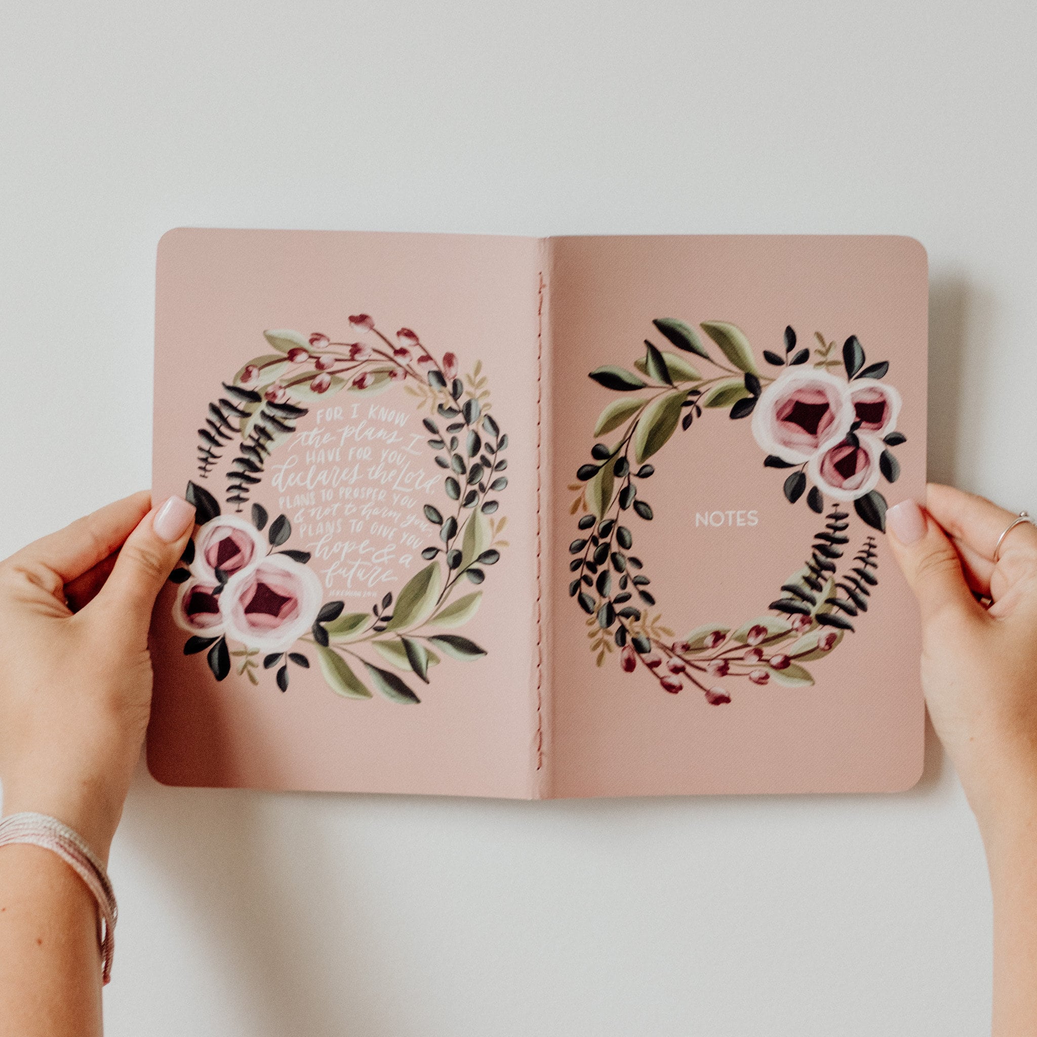Christian Notebook Collection Floral Wreath Notebook - Etsy