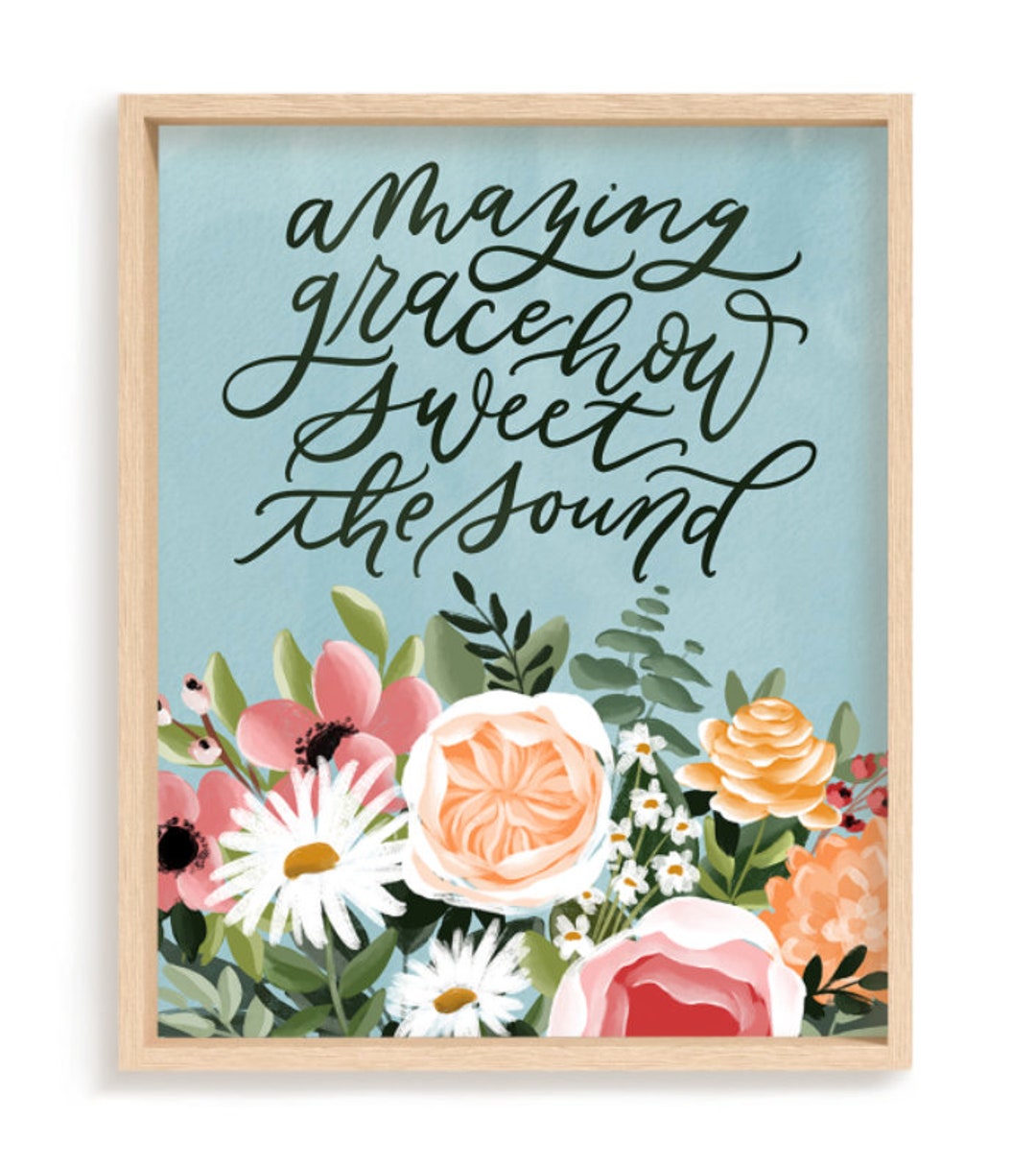 Amazing Grace Art Print Christian Gift Religious Print - Etsy