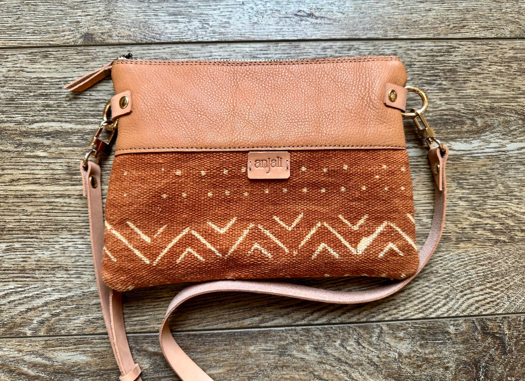 Crossbody Purse Handcrafted With Rust Brown Tribal Patterned West ...