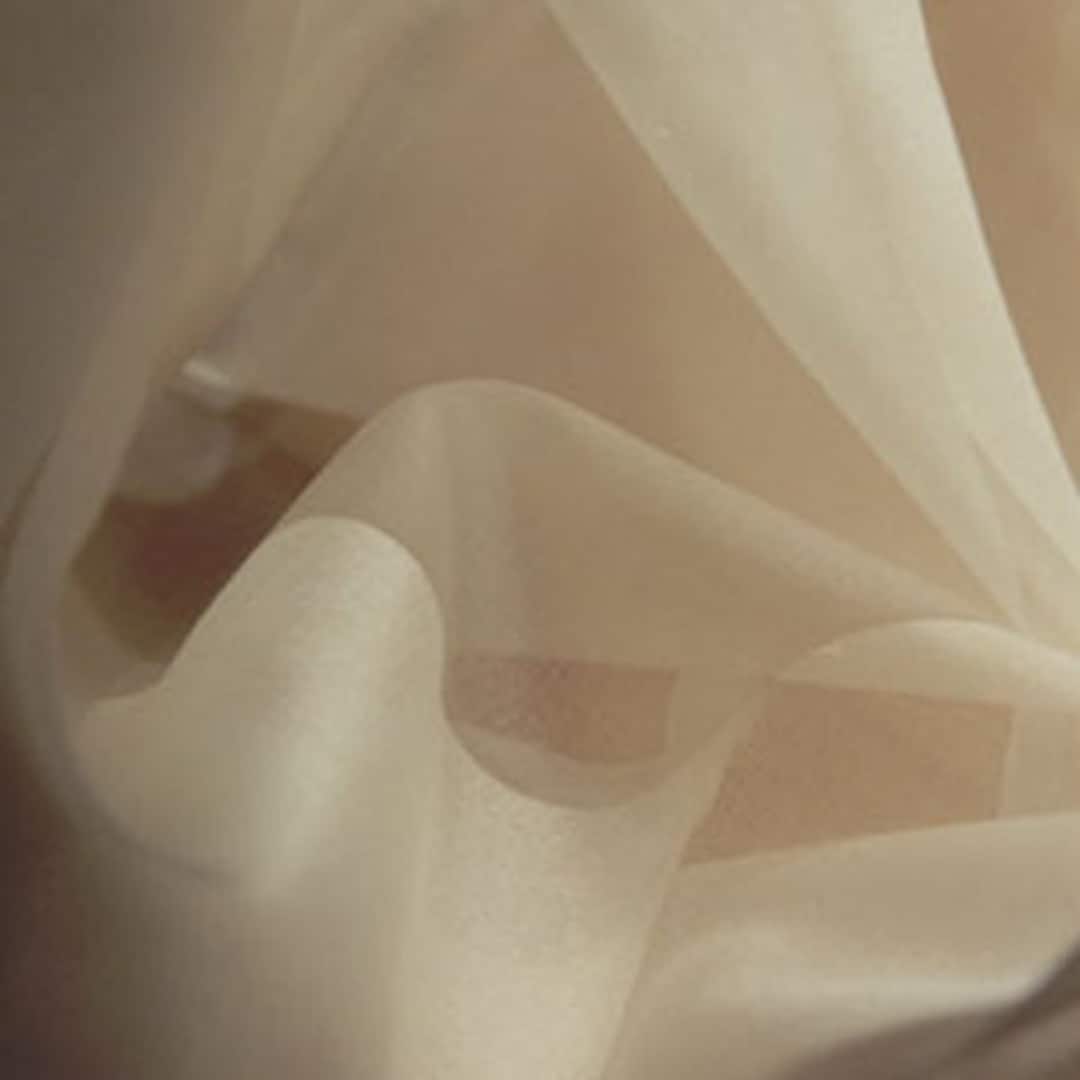 Silk Organza Fabric Dark Ivory Color by the Yard, Silk Organza Fabric ...