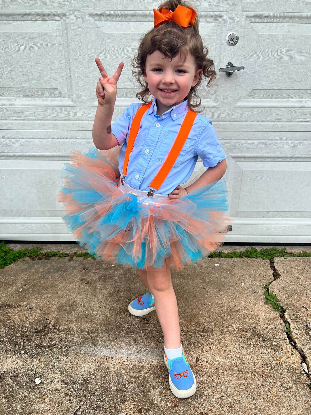 Tutus for Girls, Orange and Blue Tutu Skirt, Turquoise and Orange Tutu ...