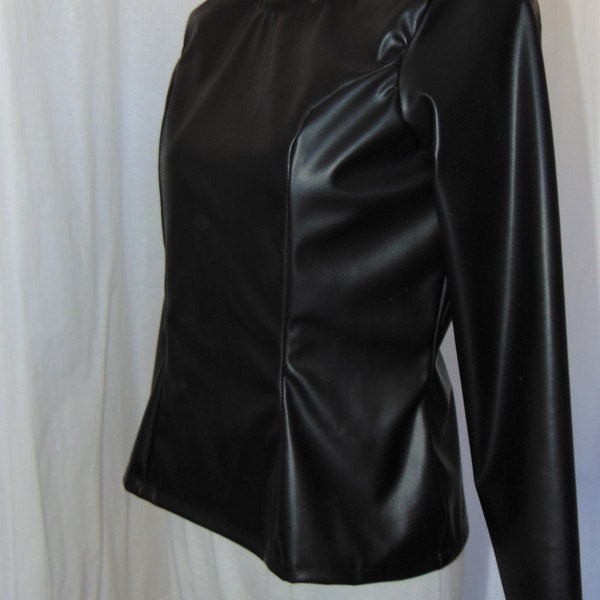 Faux Leather Top - Etsy