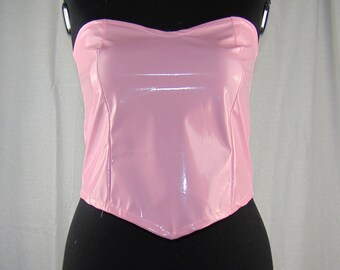 Pom Pom Powder Puff Pastel PINK Pvc CROP TOP - Etsy