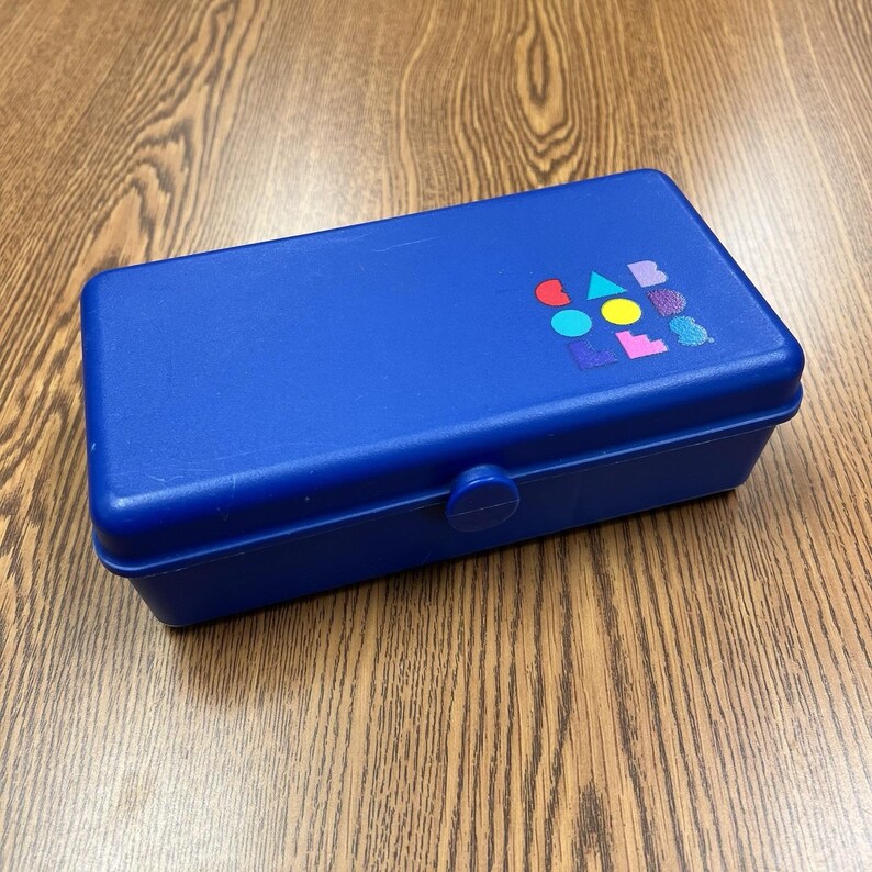 Caboodles Small Caddy Box 1980s USA Plastic 8" Navy Blue Vintage Makeup ...