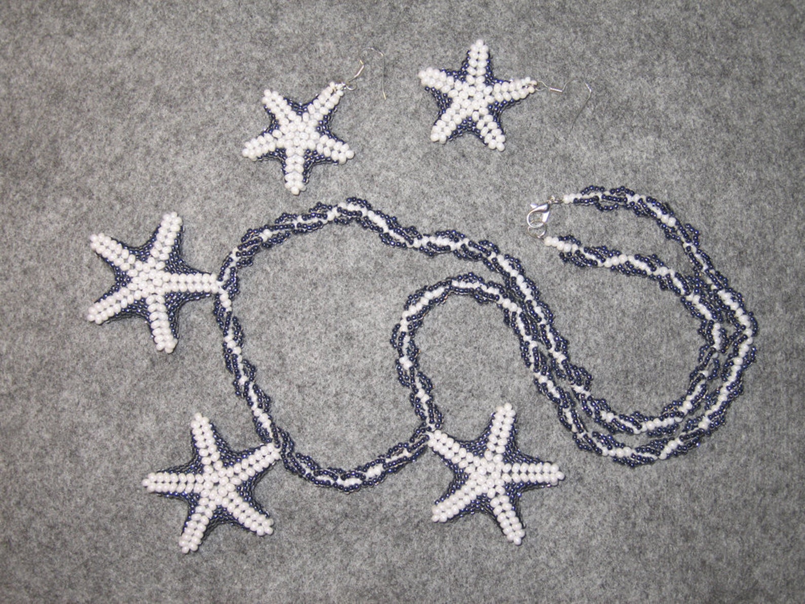 Sea Star Shape Necklace & Earrings Set - Etsy