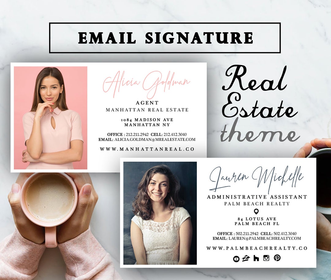 Real Estate Email Signature Template, Design | Image + Html Email ...
