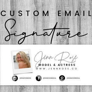 Email Signature Template Clickable Design | Image + Html Email Signature | Custom Signature ...