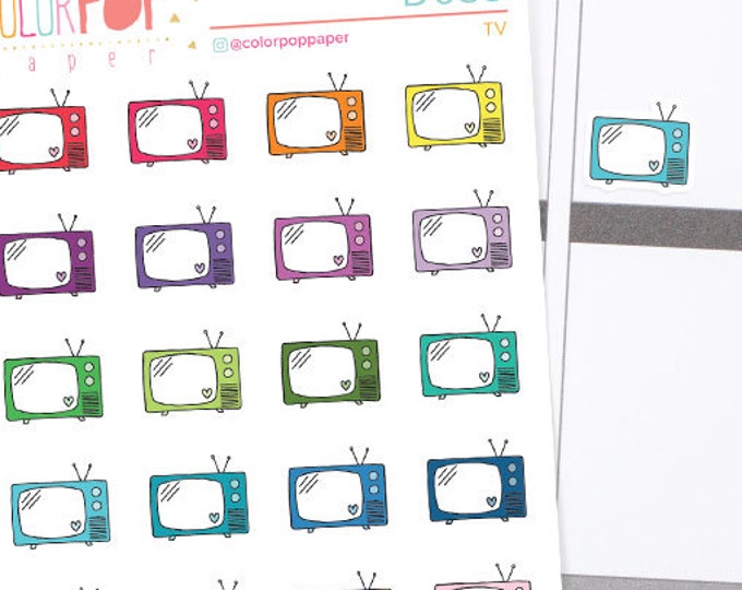 TV Planner Stickers, Blank Box Stickers, TV Stickers, Kawaii Stickers ...