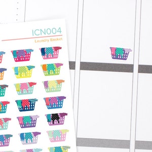 Laundry Stickers, Laundry Planner Stickers, Laundry Basket Stickers ...