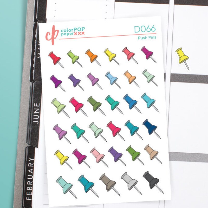 Thumb Tack Stickers - Etsy