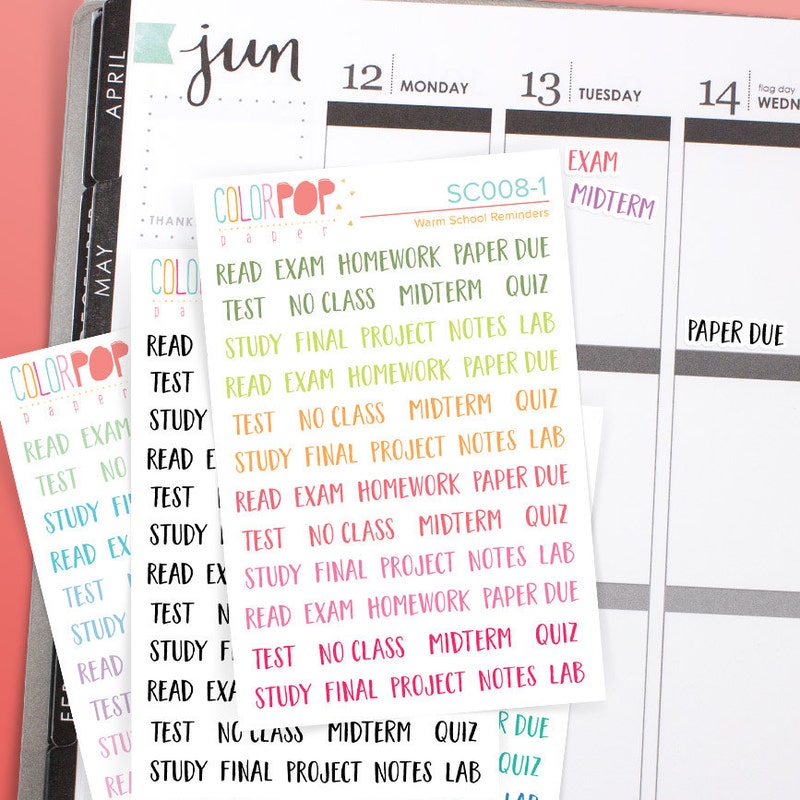 Student Planner Stickers - Etsy