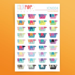 Laundry Stickers, Laundry Planner Stickers, Laundry Basket Stickers ...